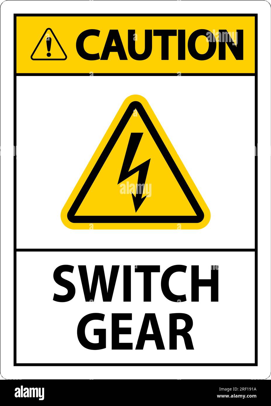 Caution Sign, Switch Gear Sign Stock Vector Image & Art - Alamy