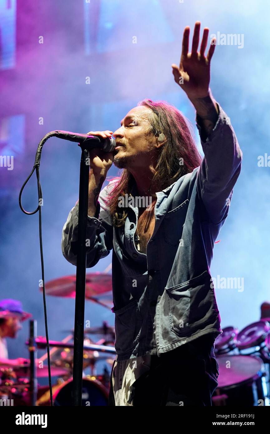 Brandon Boyd of Incubus performs at the Q101 Piqniq, Sunday, July 30 ...