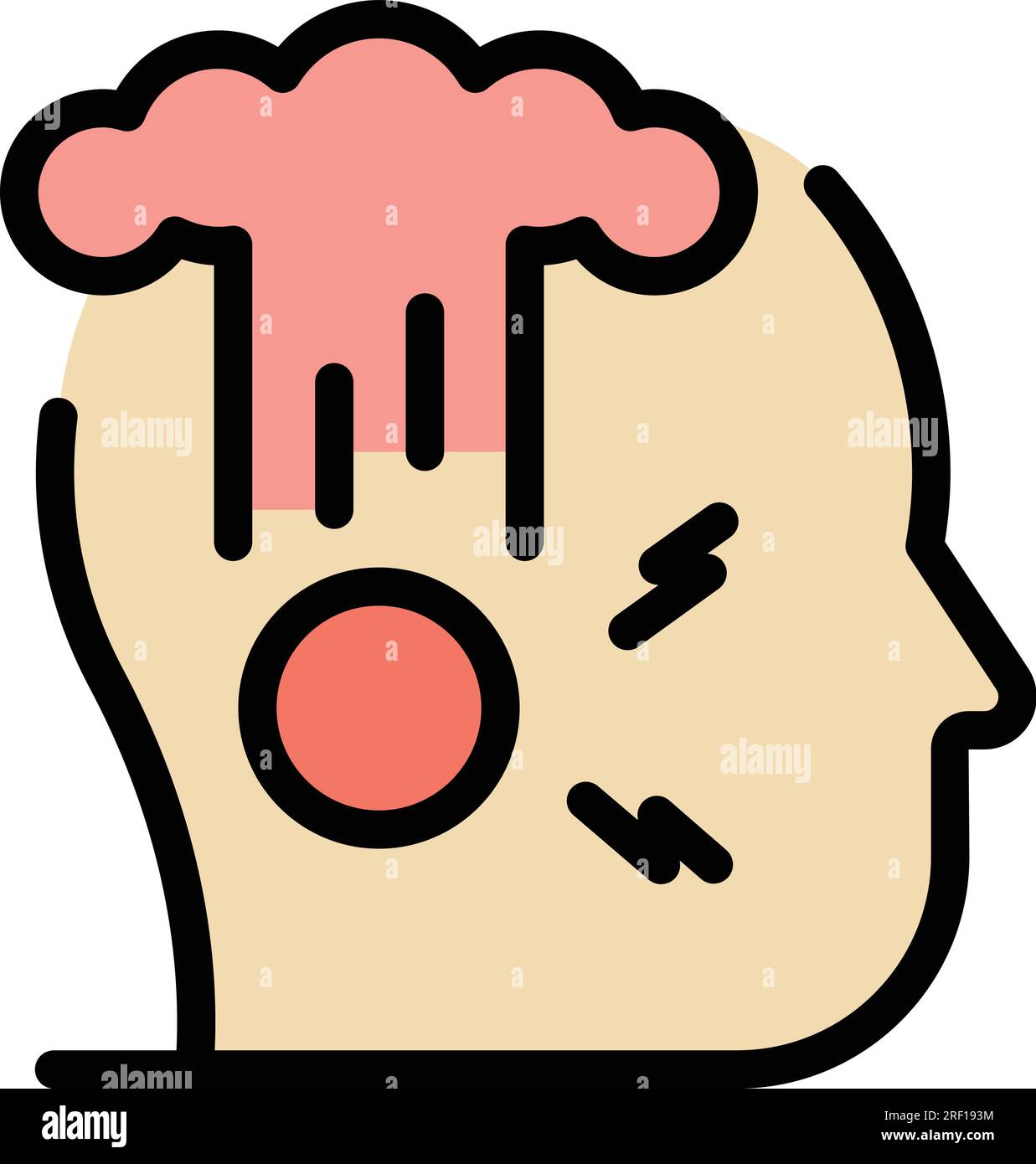 Talent thinking icon outline vector. Critical think. Mind skill color ...