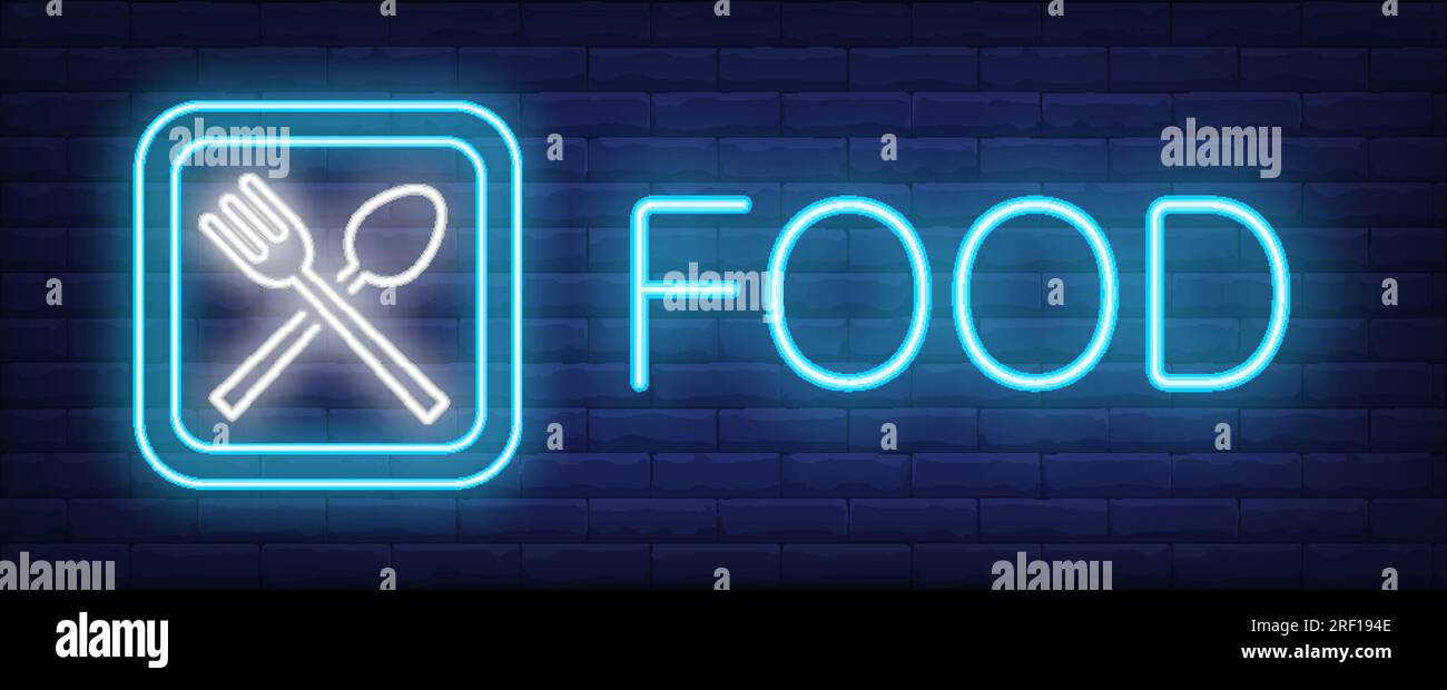Food neon sign Stock Vector Image & Art - Alamy