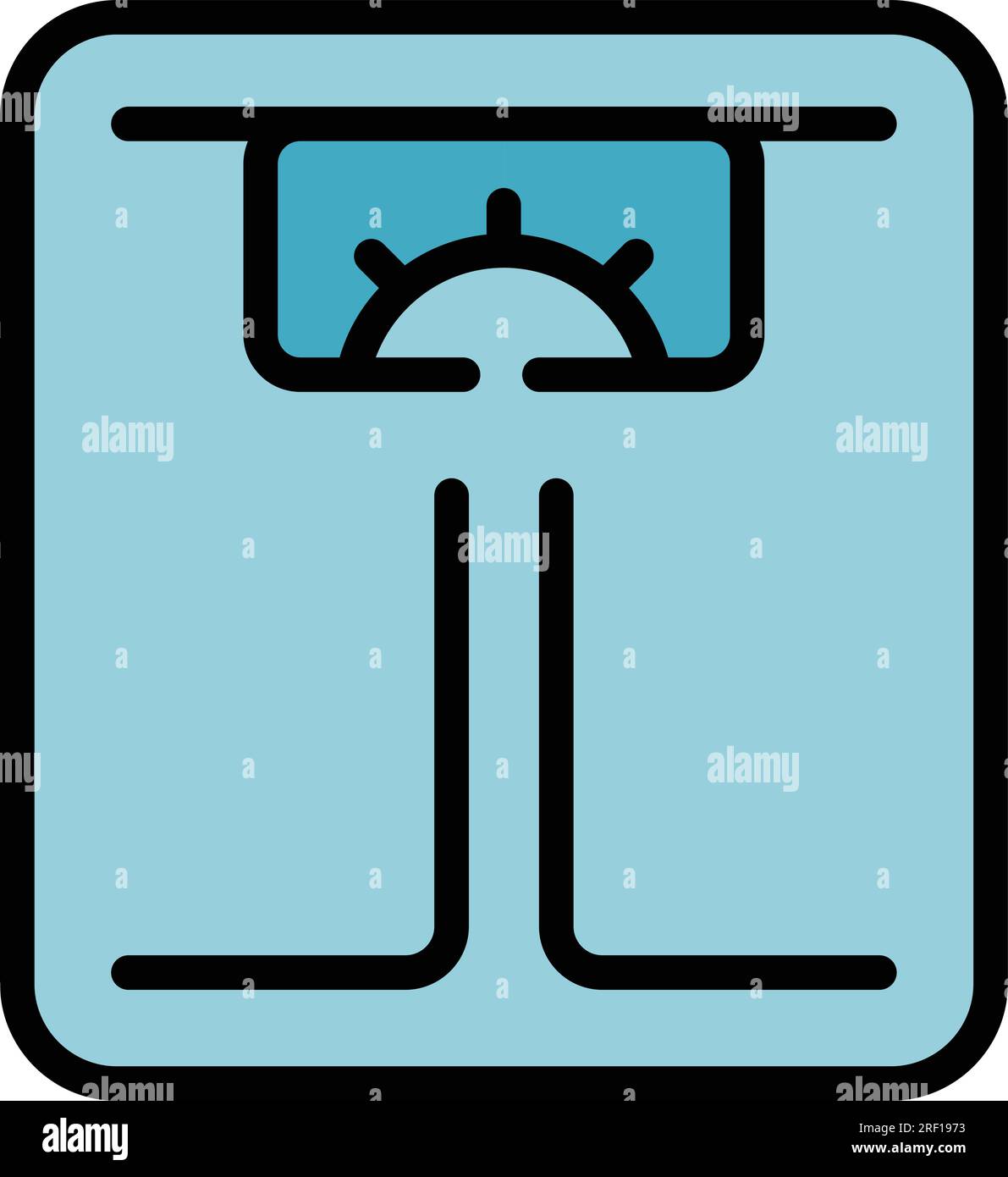 Weight scales icon outline vector. Scale balance. Loss control color ...