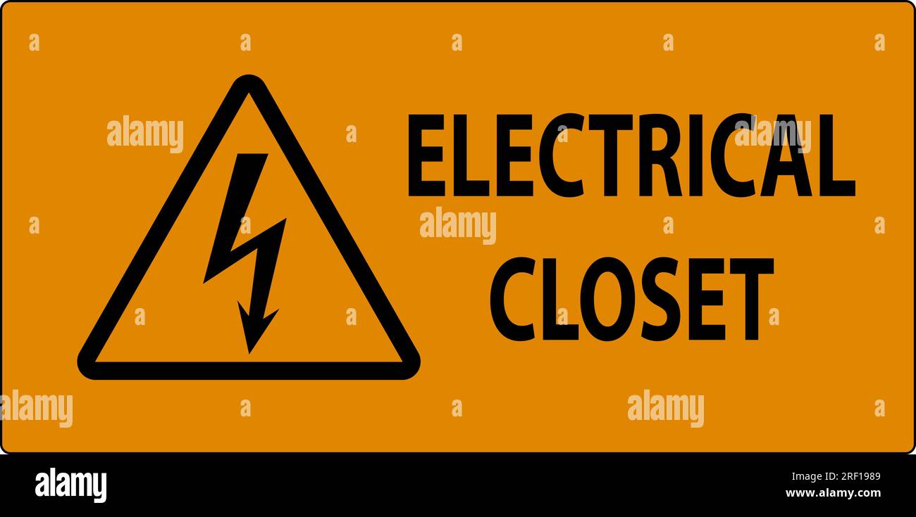 Safety Sign Electrical Closet Stock Vector Image & Art - Alamy