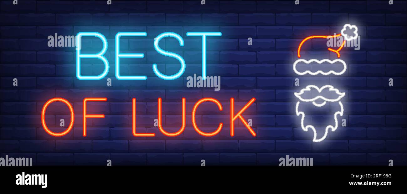Best of luck neon sign Stock Vector Image & Art - Alamy