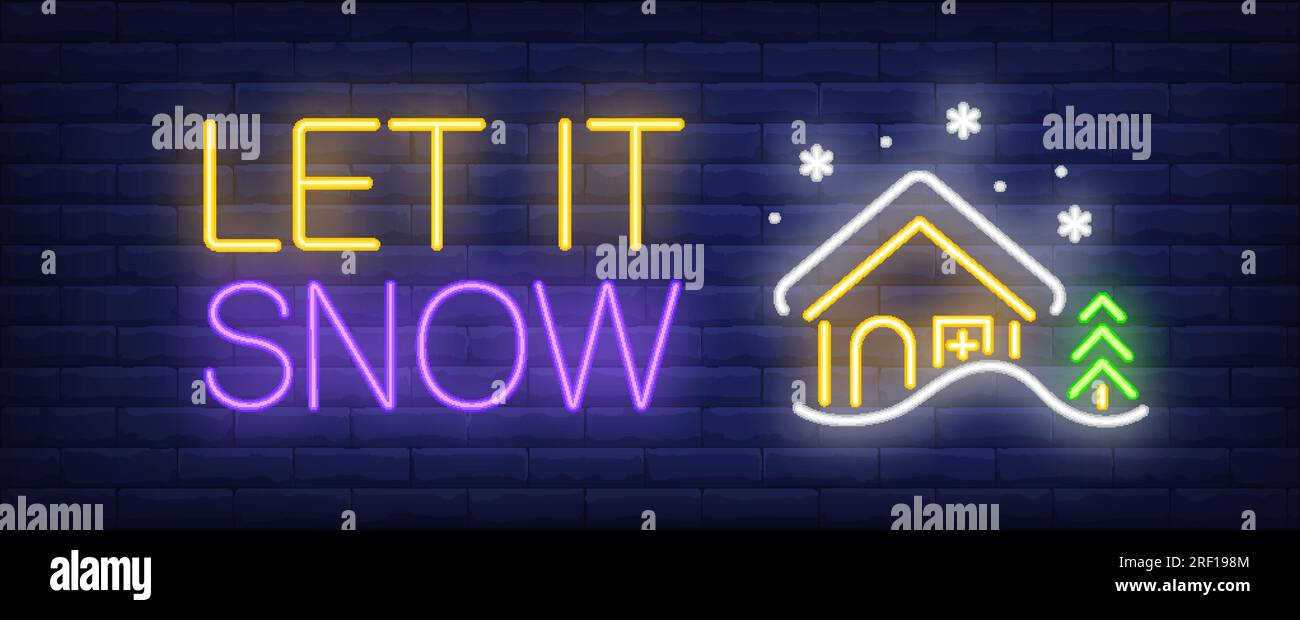 Let snow text Stock Vector Images - Alamy