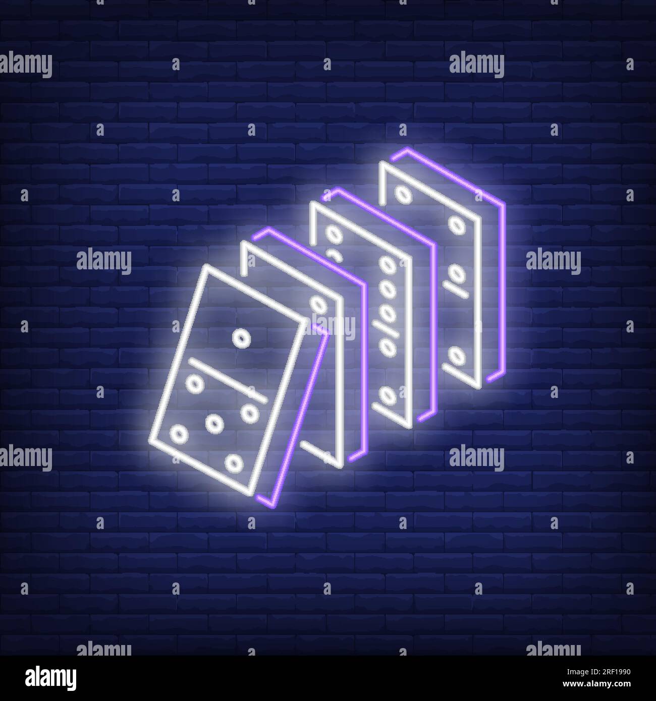 Falling domino effect neon sign Stock Vector Image & Art - Alamy