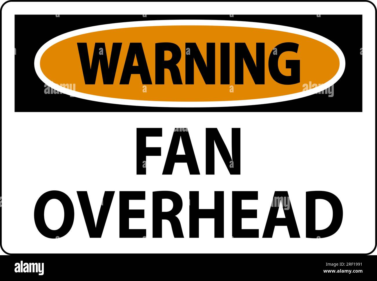 Warning Sign Fan Overhead Stock Vector Image & Art - Alamy