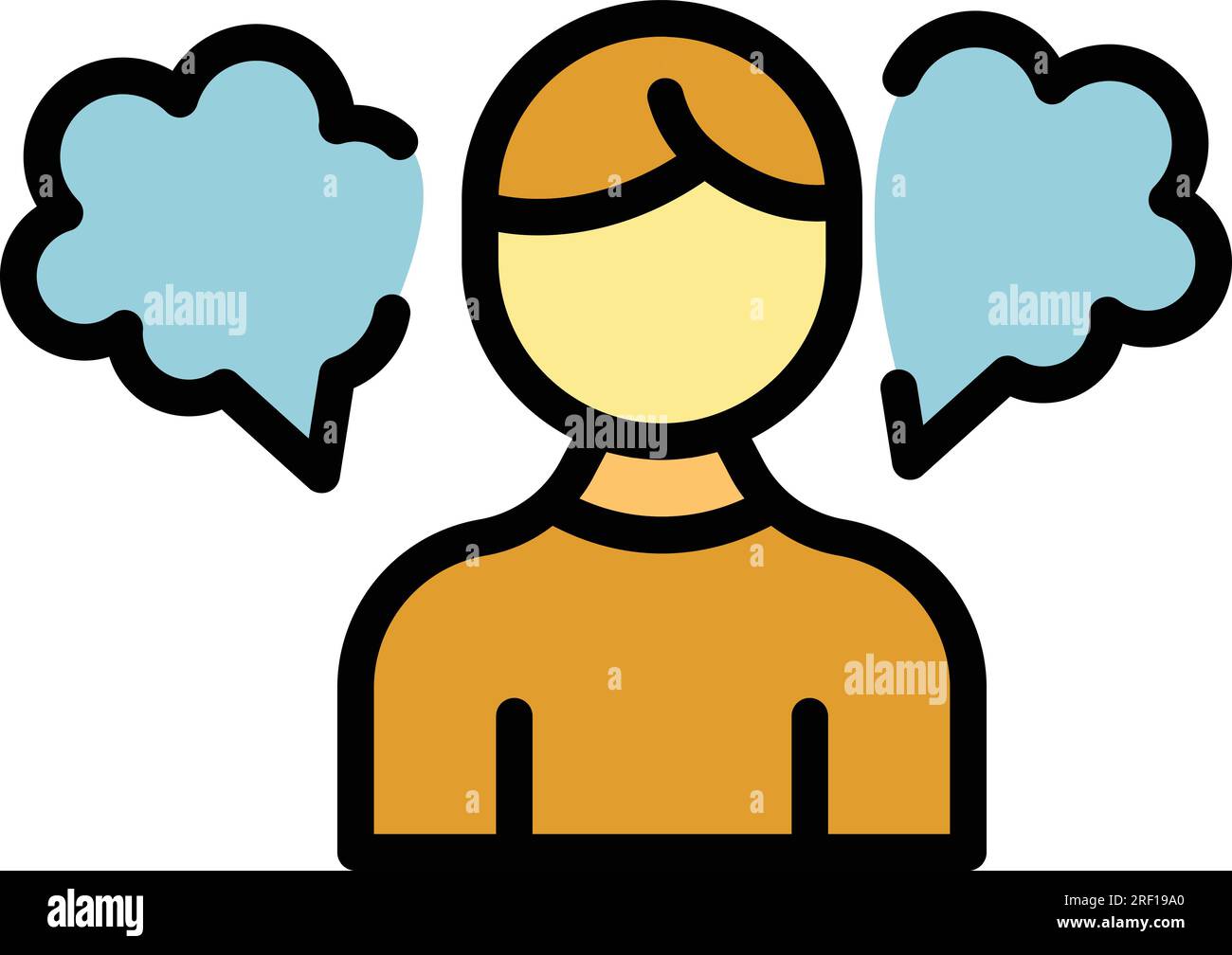 Mental busy icon outline vector. Coping skills. Stress love color flat ...