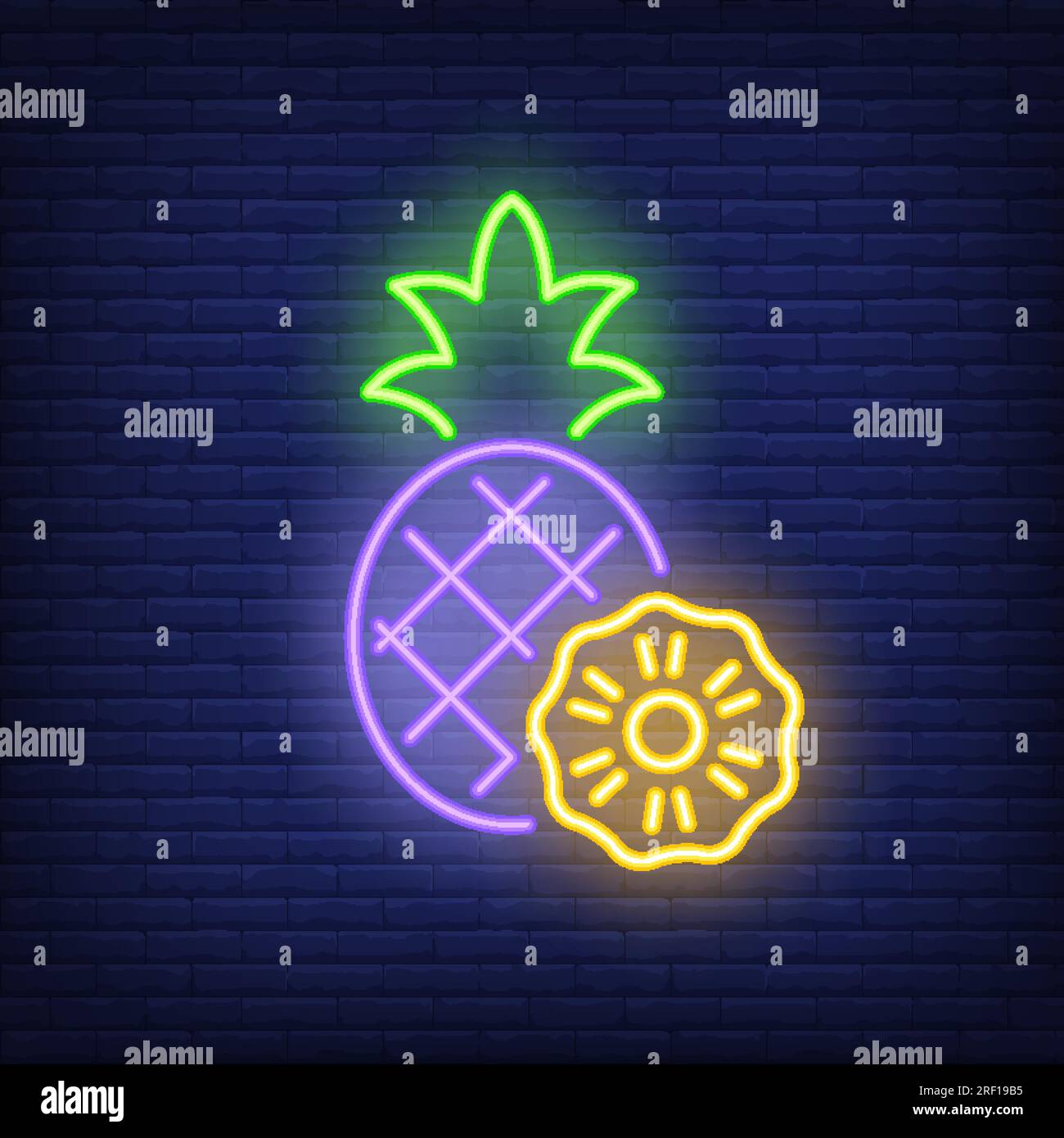 Pineapple neon sign Stock Vector Image & Art - Alamy
