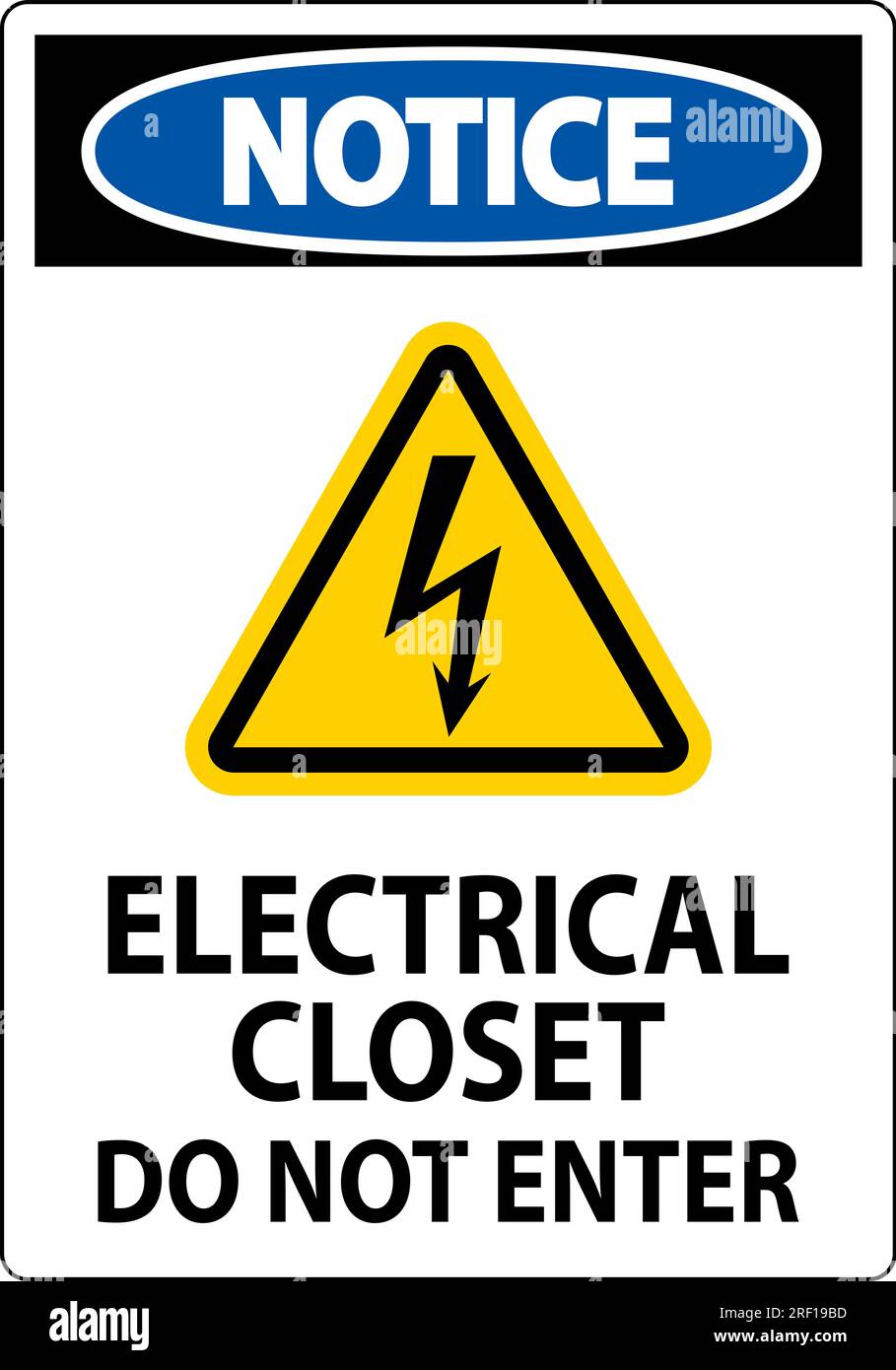 Notice Sign Electrical Closet - Do Not Enter Stock Vector Image & Art ...