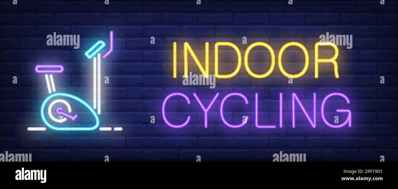 Indoor cycling neon sign Stock Vector Image & Art - Alamy