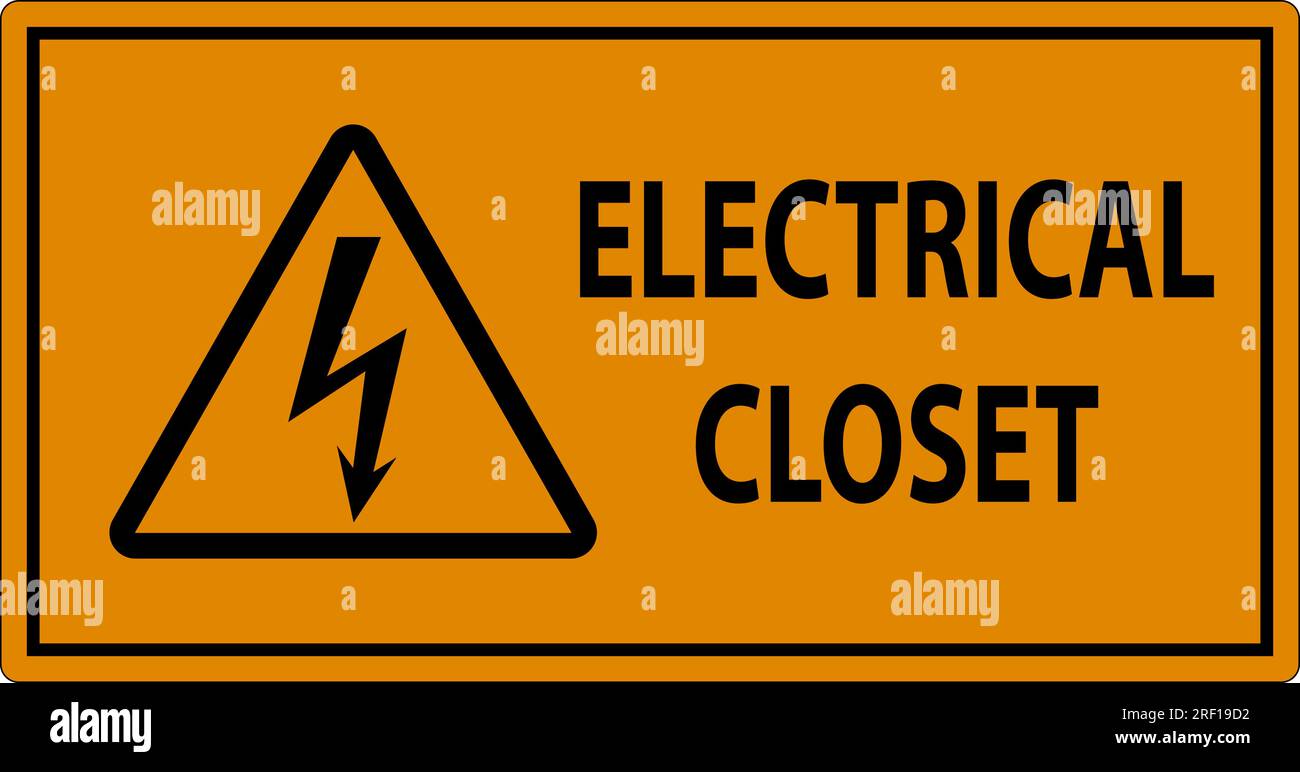 Safety Sign Electrical Closet Stock Vector Image & Art - Alamy