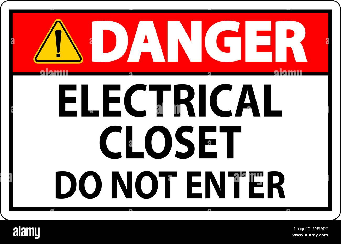 Danger Sign Electrical Closet - Do Not Enter Stock Vector Image & Art ...