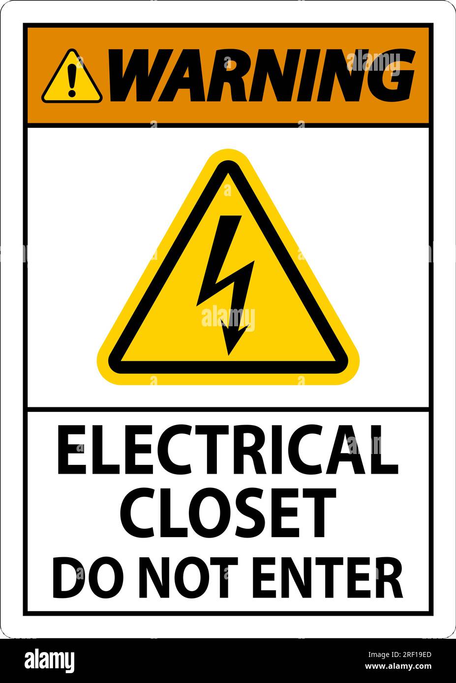 Warning Sign Electrical Closet - Do Not Enter Stock Vector Image & Art ...