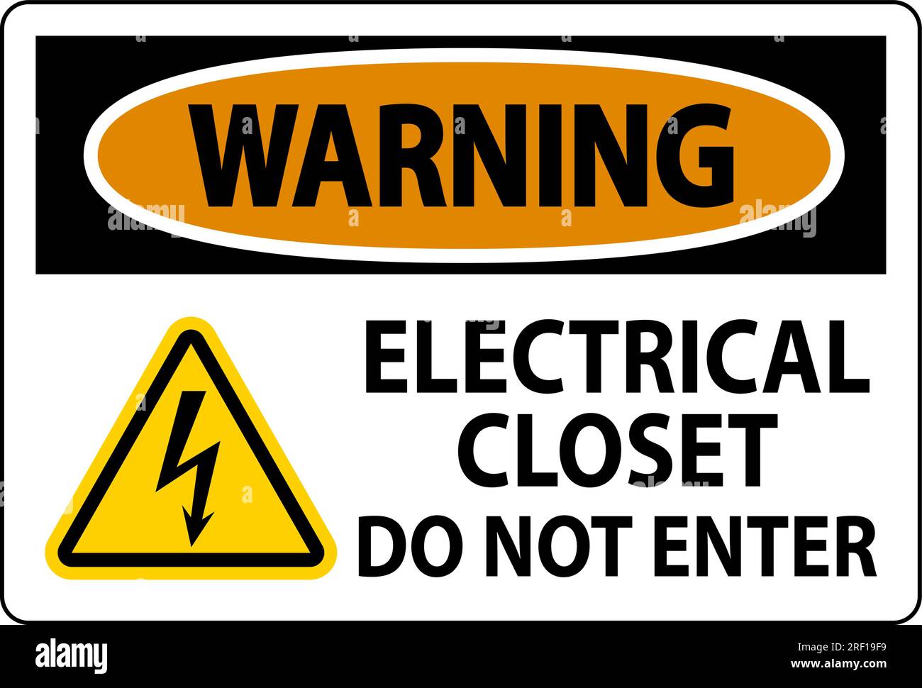 Warning Sign Electrical Closet - Do Not Enter Stock Vector Image & Art ...