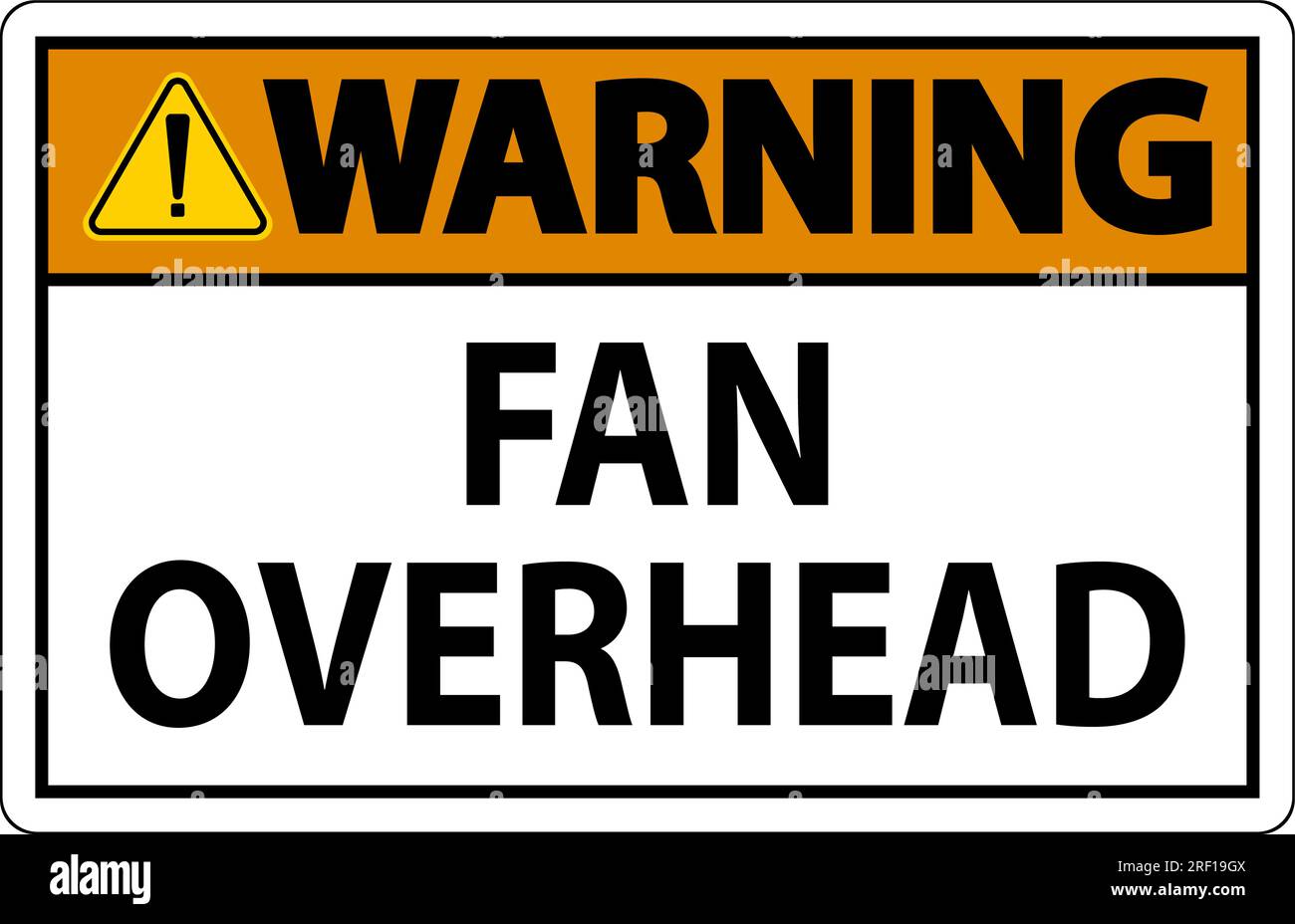 Warning Sign Fan Overhead Stock Vector Image & Art - Alamy