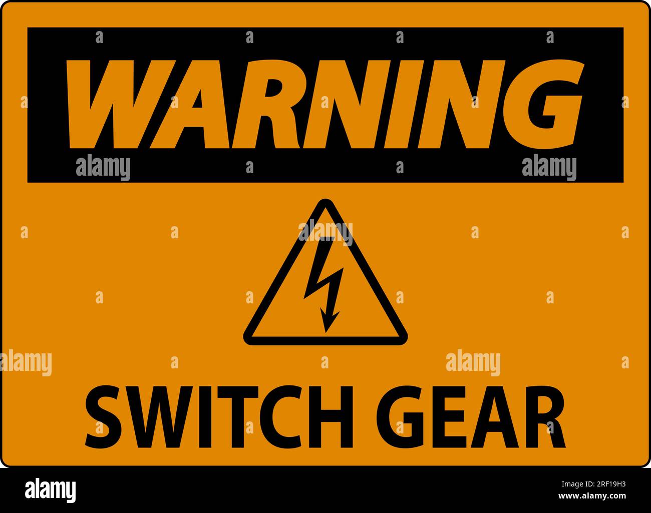 Warning Sign, Switch Gear Sign Stock Vector Image & Art - Alamy