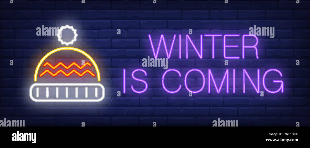 Vector lettering winter coming Stock Vector Images - Alamy