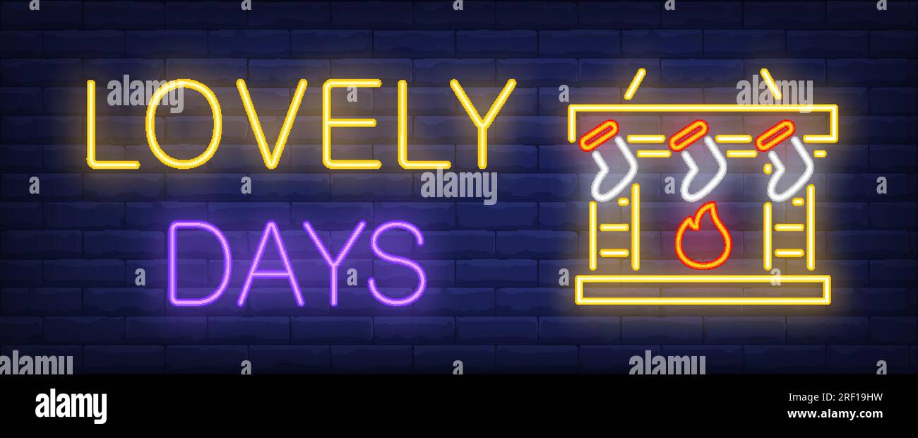 Lovely days neon sign Stock Vector Image & Art - Alamy