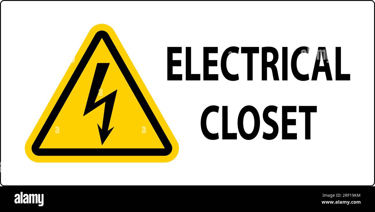 Safety Sign Electrical Closet Stock Vector Image & Art - Alamy