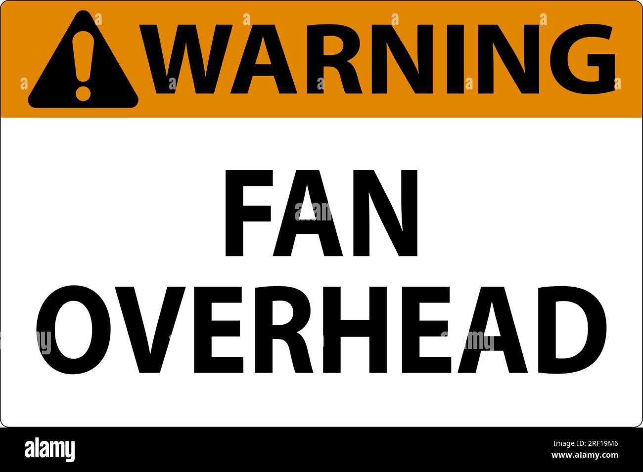 Warning Sign Fan Overhead Stock Vector Image & Art - Alamy