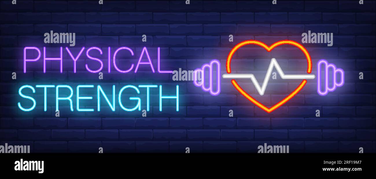 Exercise glowing neon sign Stock Vector Images - Alamy