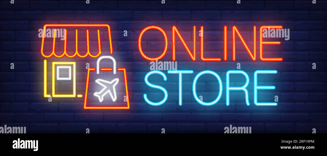 Online store neon sign Stock Vector Image & Art - Alamy