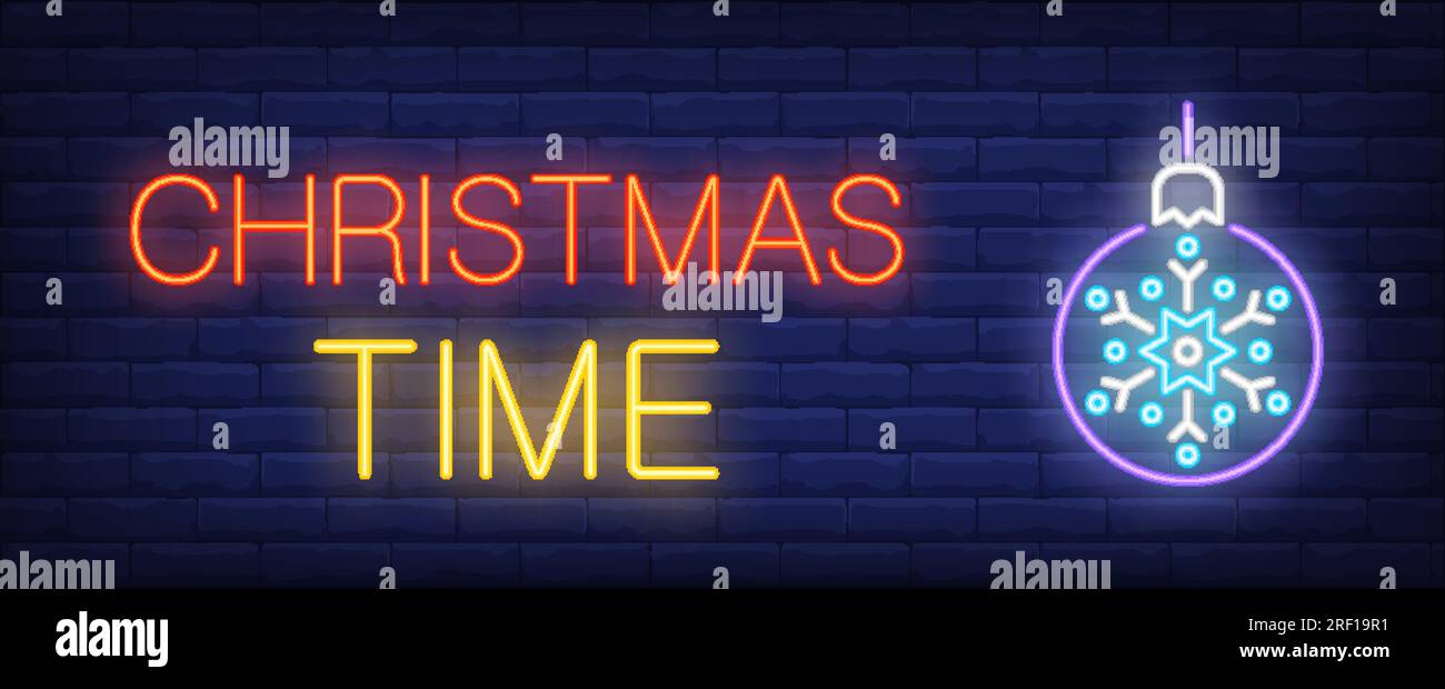 Neon christmas bauble icon hi-res stock photography and images - Alamy