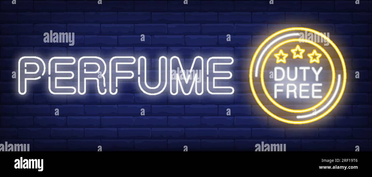 Perfume duty free neon sign Stock Vector Image & Art - Alamy