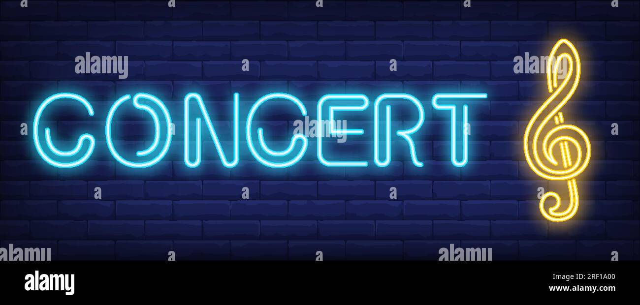 Concert neon sign Stock Vector Image & Art - Alamy