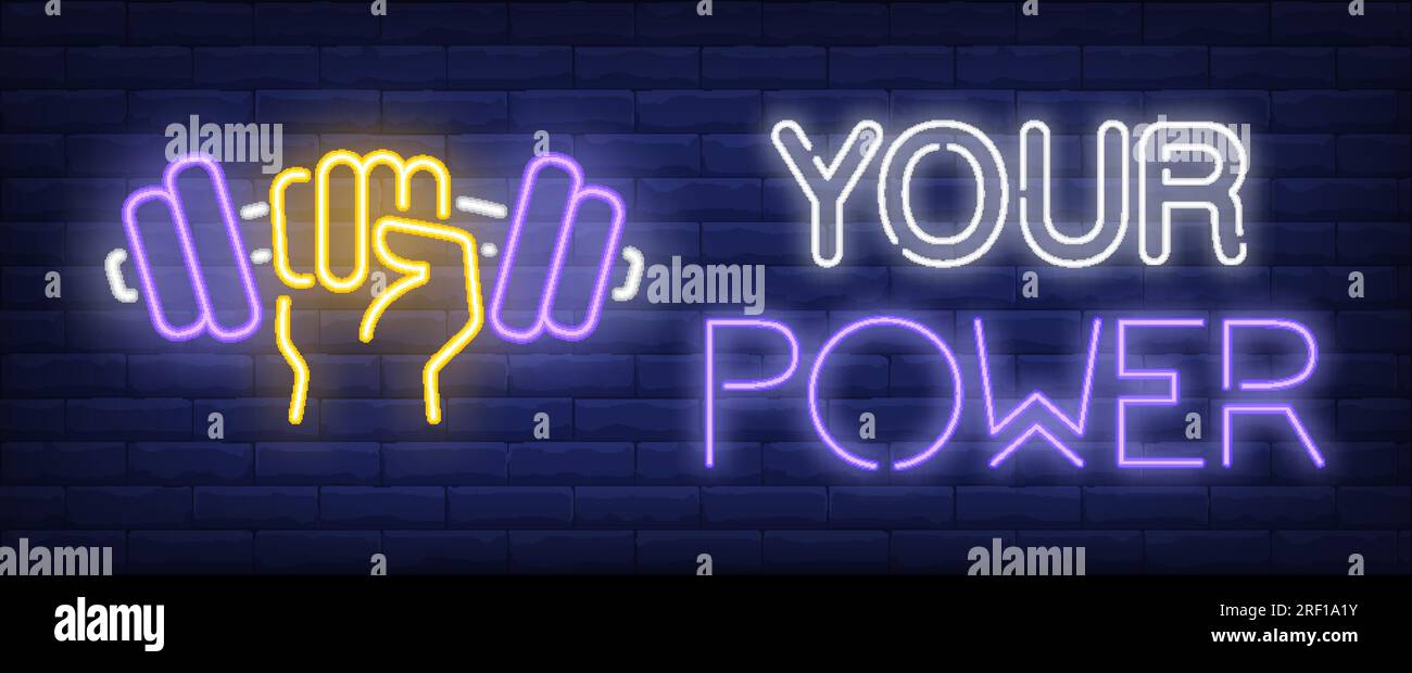 Your power neon sign Stock Vector Image & Art - Alamy