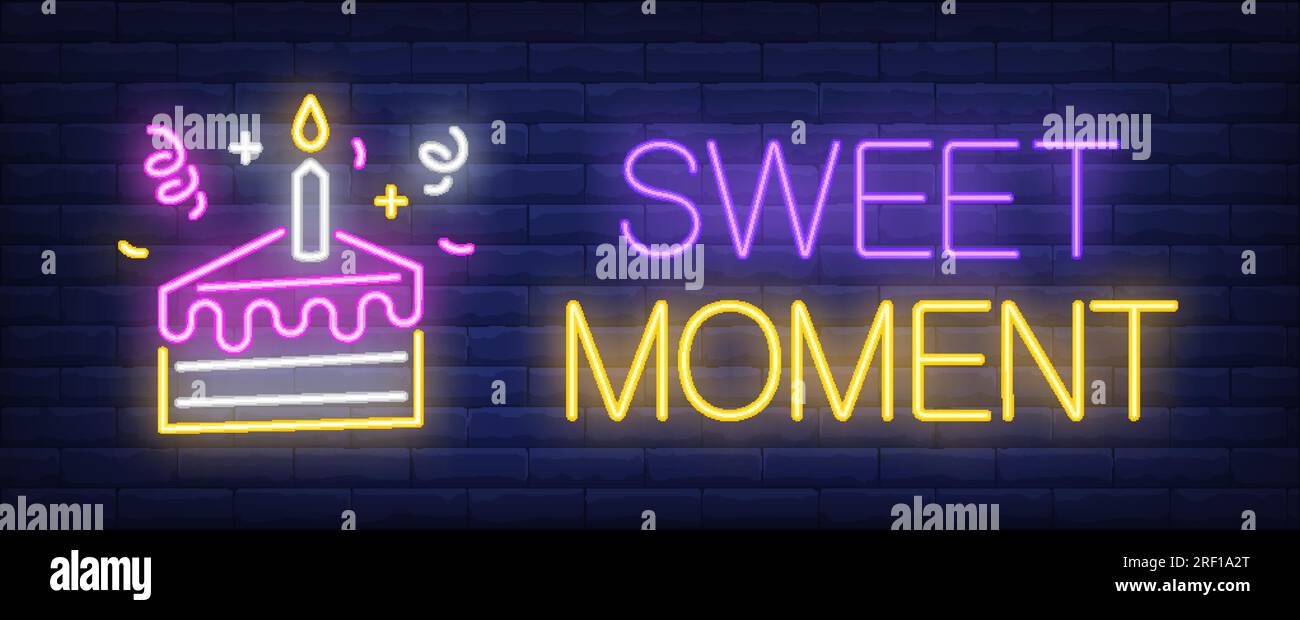 Sweet moment neon sign Stock Vector Image & Art - Alamy