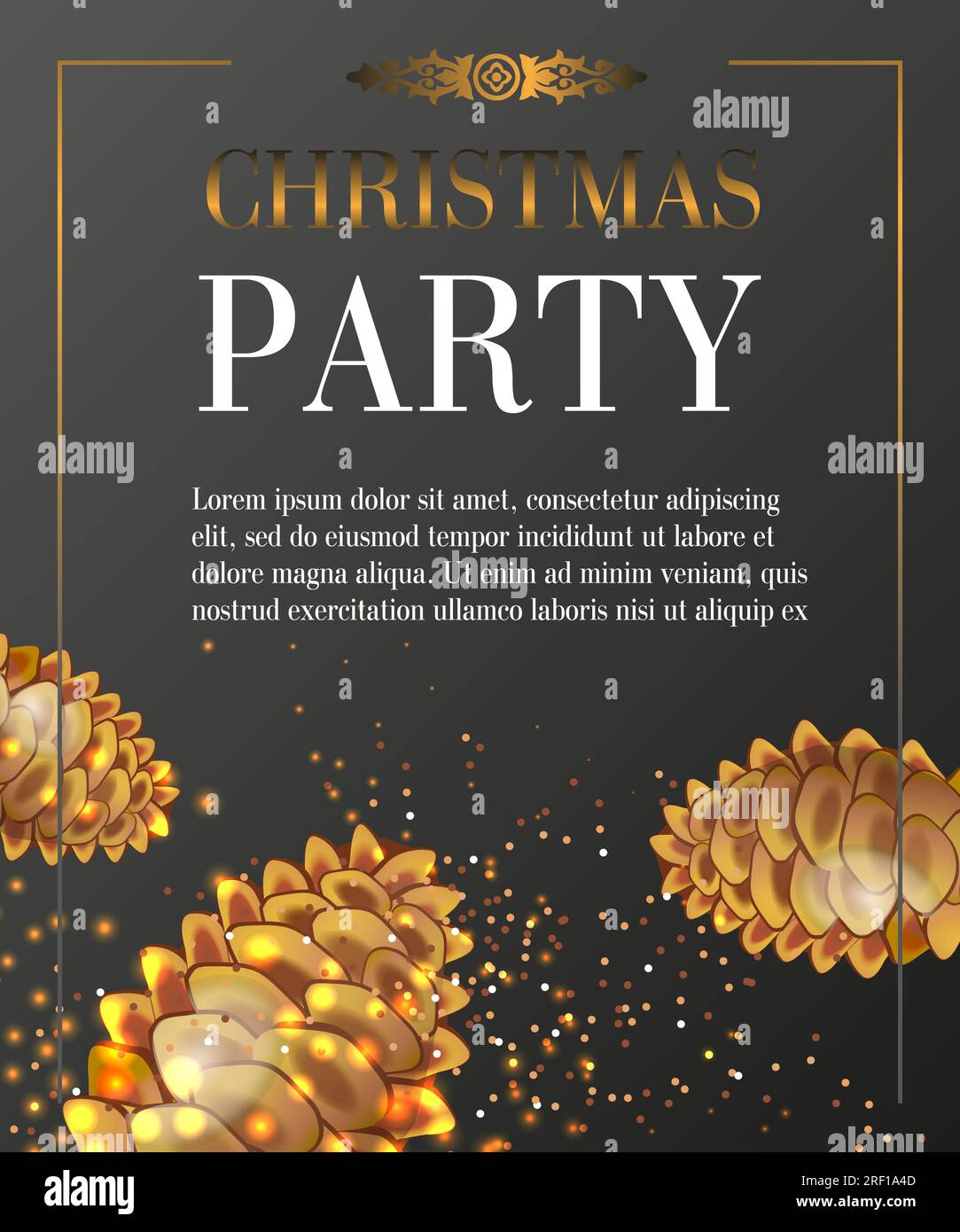 Christmas party vintage ad Stock Vector Images - Alamy