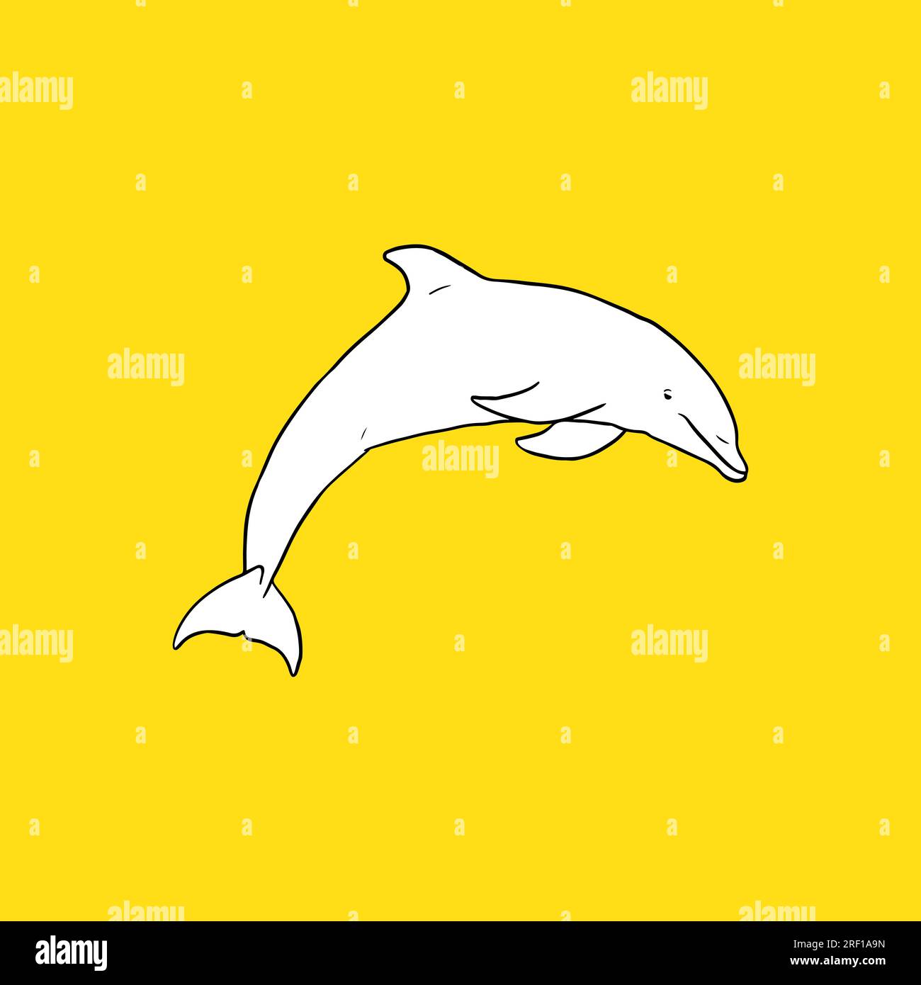 Hand Drawn Dolphin. Vector Illustration Stock Vector Image & Art - Alamy