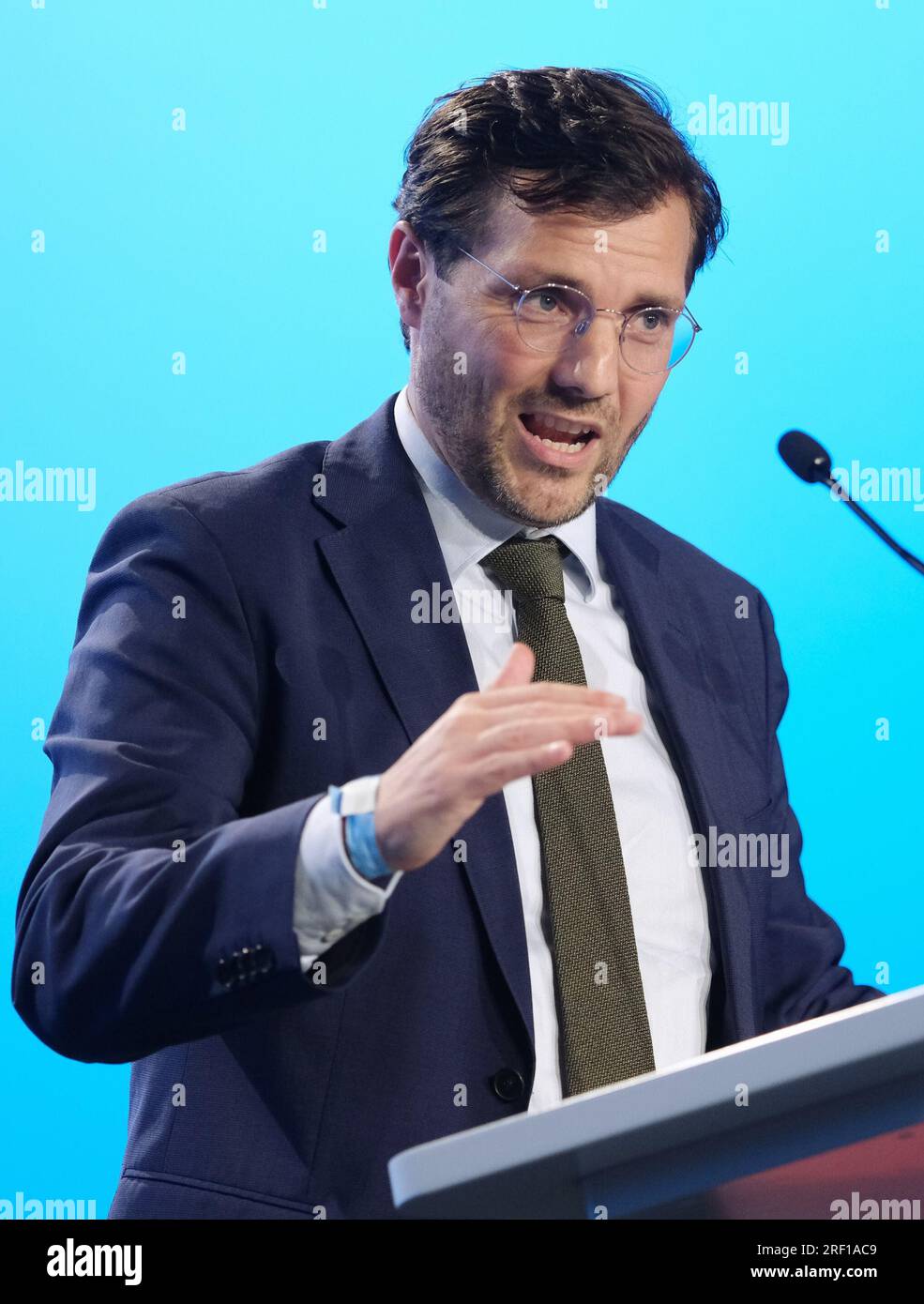 Magdeburg, Germany. 30th July, 2023. Alexander Sell, candidate for a ... Magdeburg, Germany. 30th July, 2023. Alexander Sell, candidate for a ...
