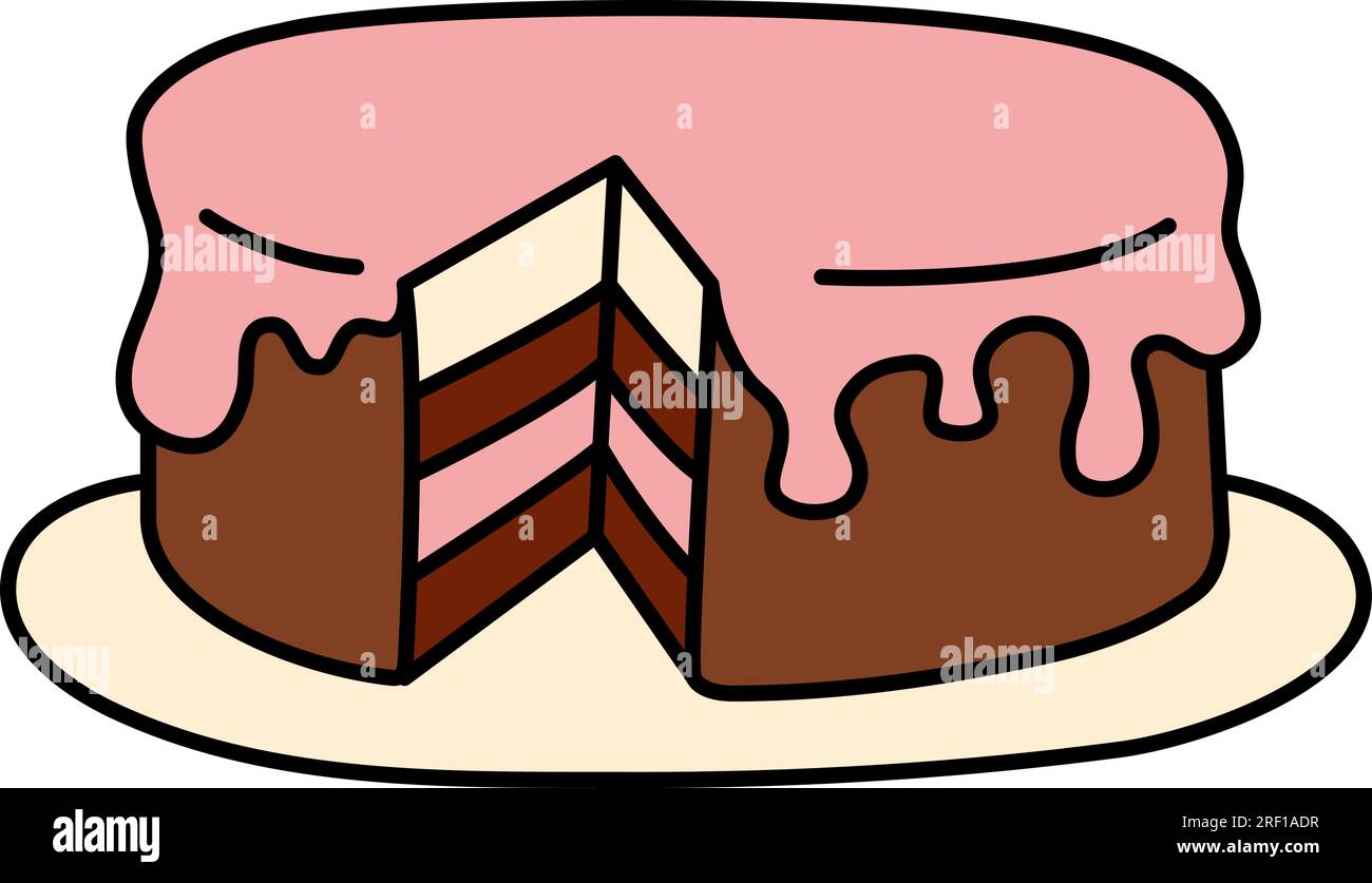 Cartoon Cake Outline