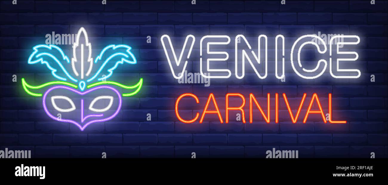 Venice carnival neon sign Stock Vector Image & Art - Alamy