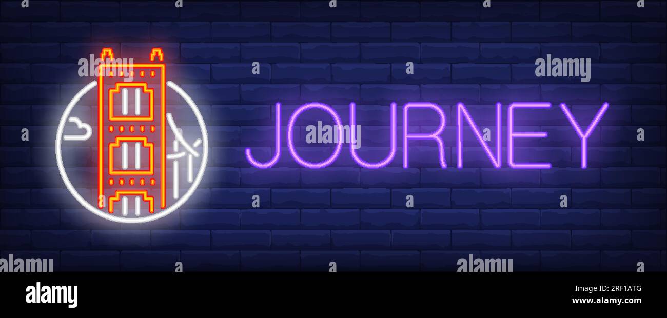 Journey neon sign Stock Vector Image & Art - Alamy