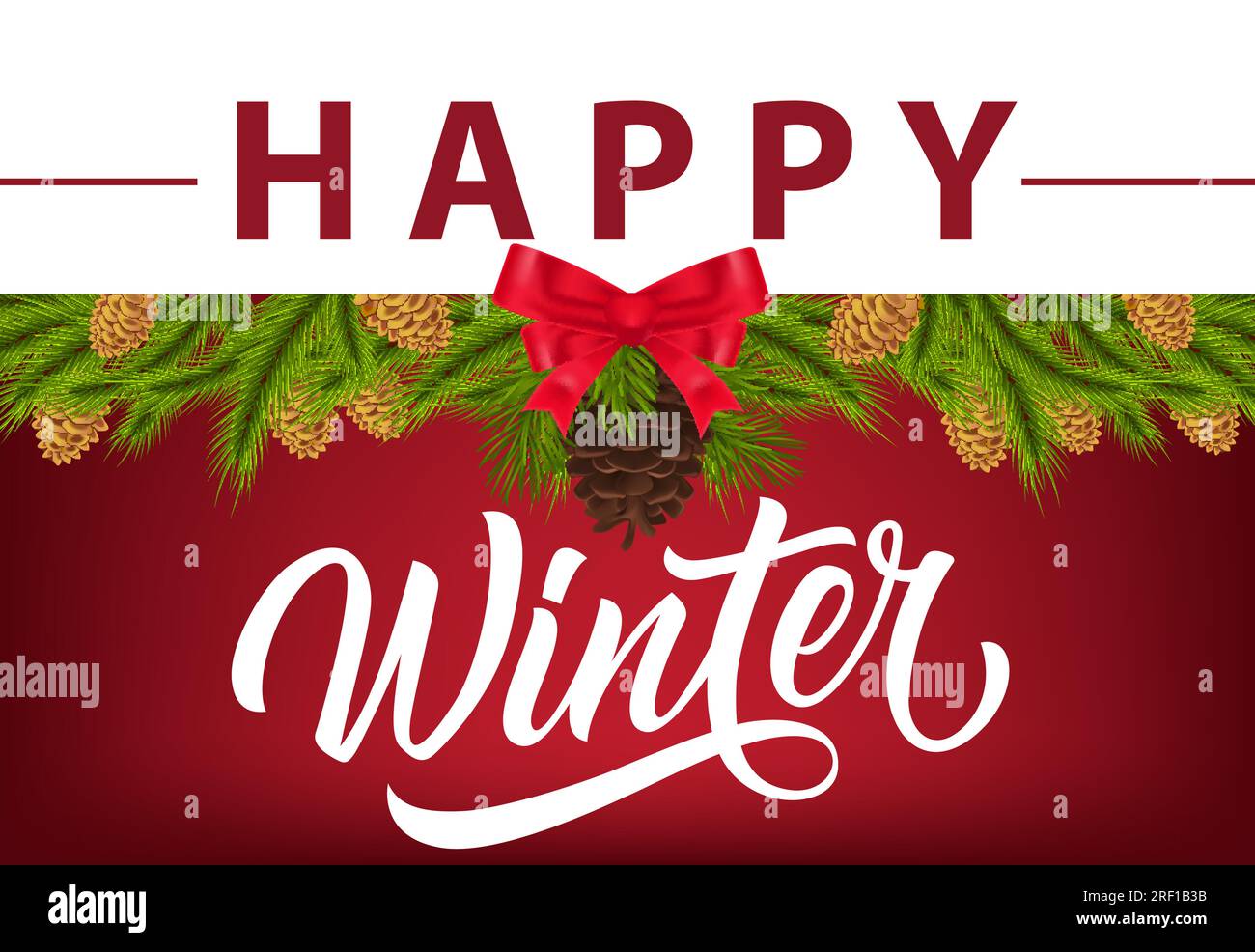 Happy Winter bright poster design Stock Vector Image & Art - Alamy