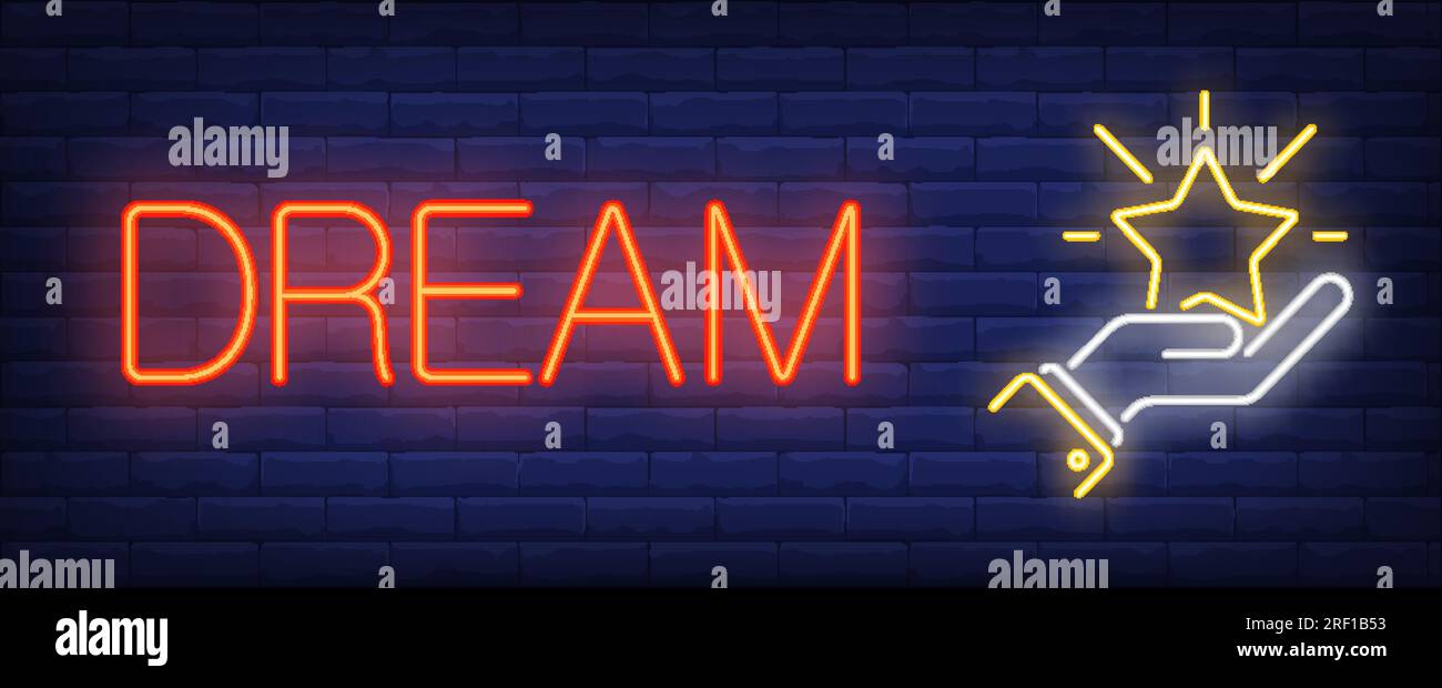 Dream neon sign Stock Vector Image & Art - Alamy