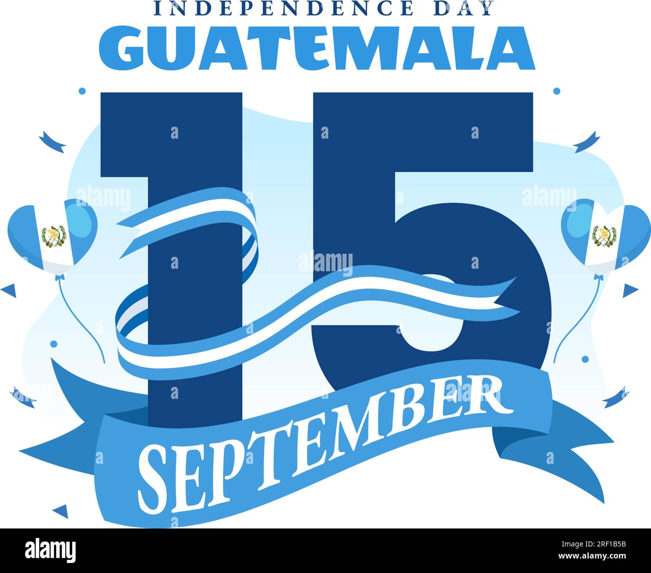 Guatemala Independence Day Vector Illustration on September 15 with ...