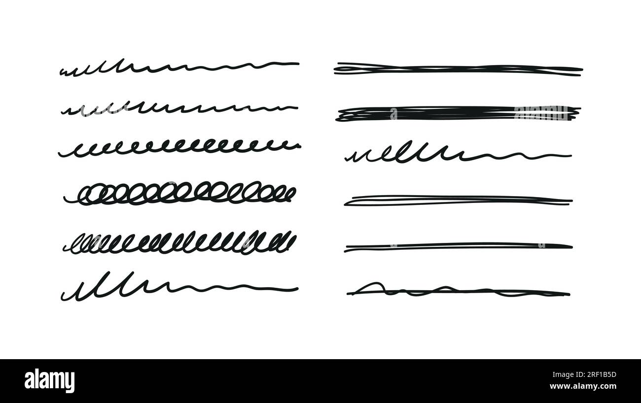 A set of chaotic scribble lines, swirls, waves, strikethroughs ...