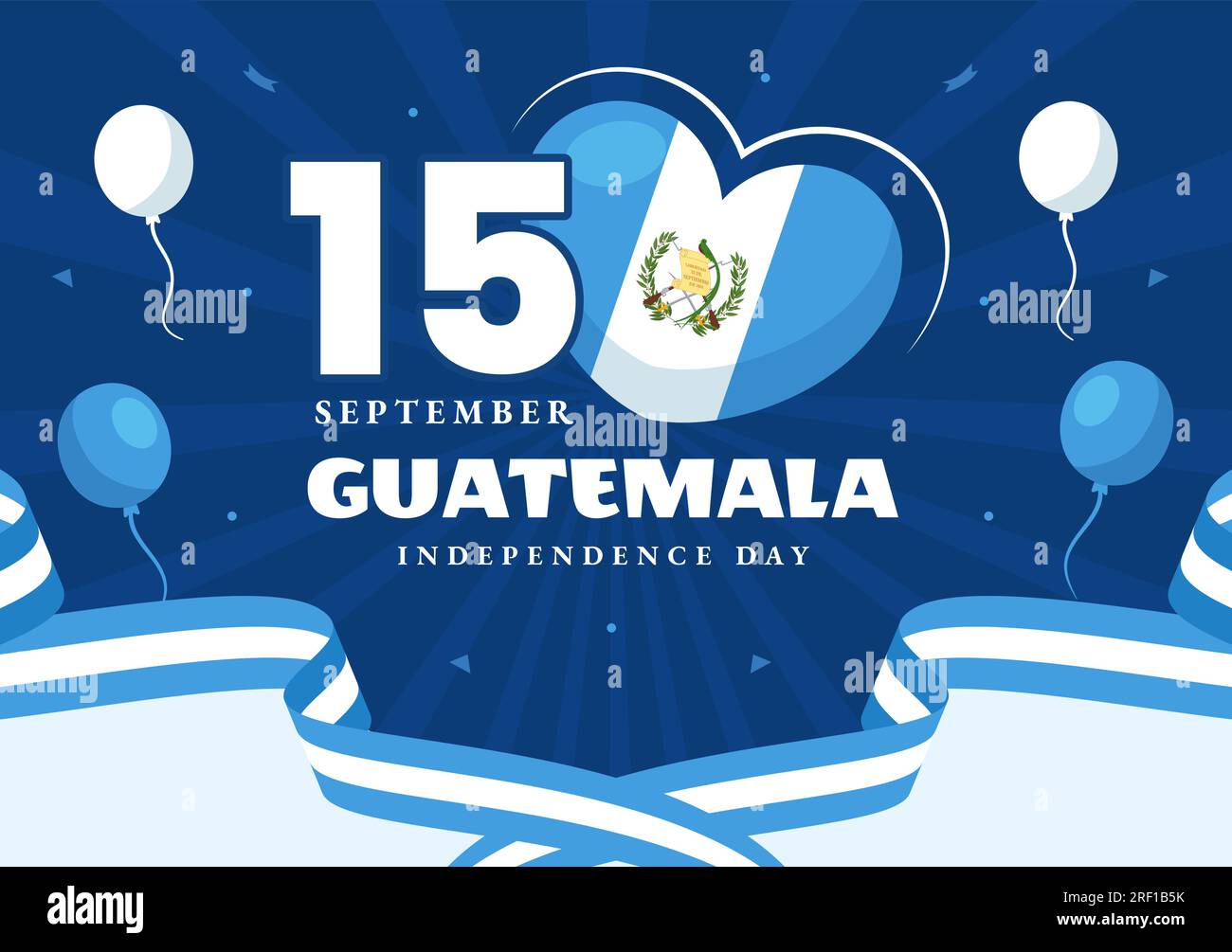 Guatemala Independence Day Vector Illustration on September 15 with ...