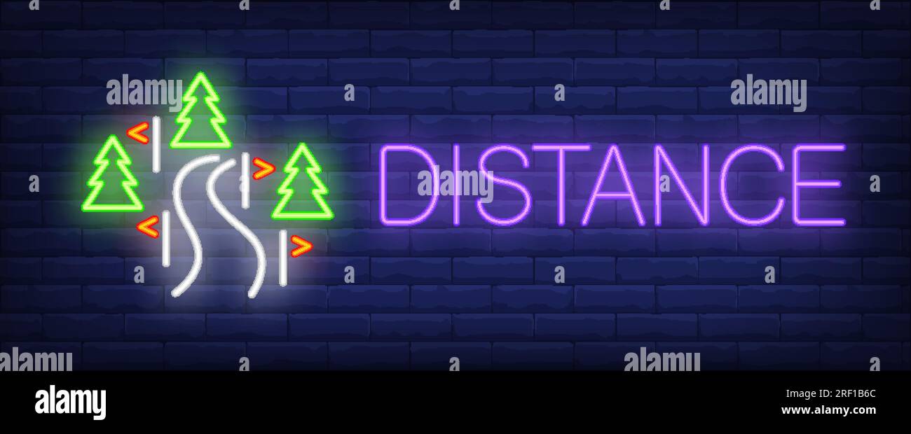 Signboard distance Stock Vector Images - Alamy