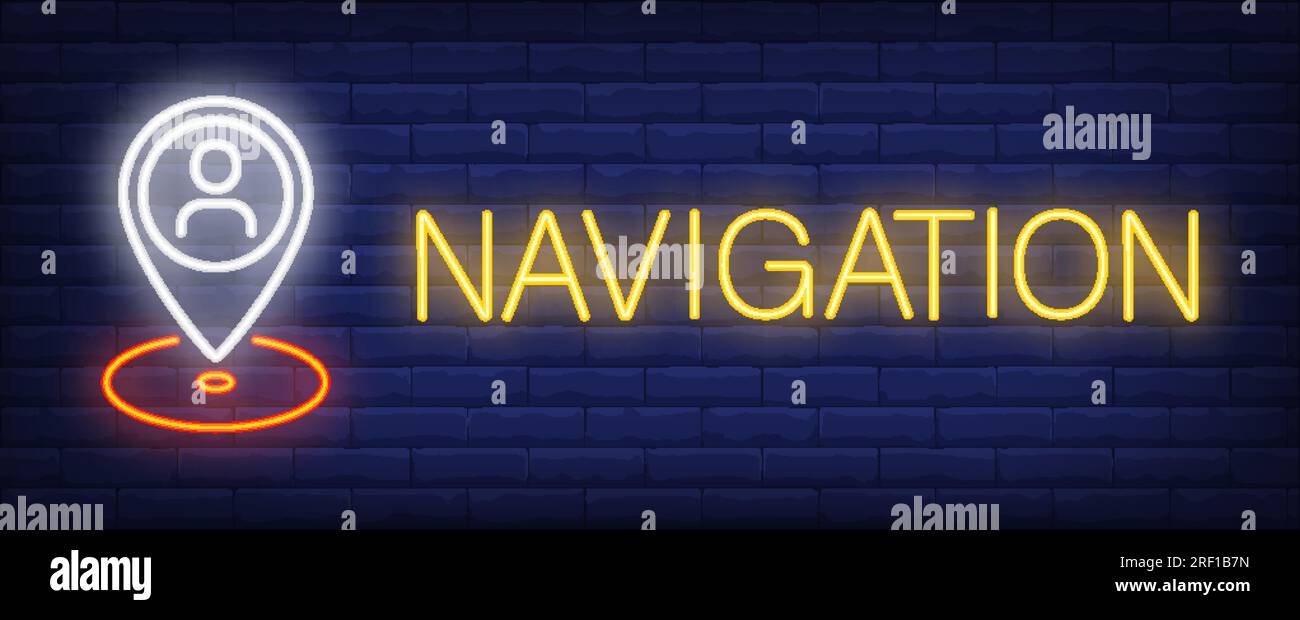Navigation neon sign Stock Vector Image & Art - Alamy