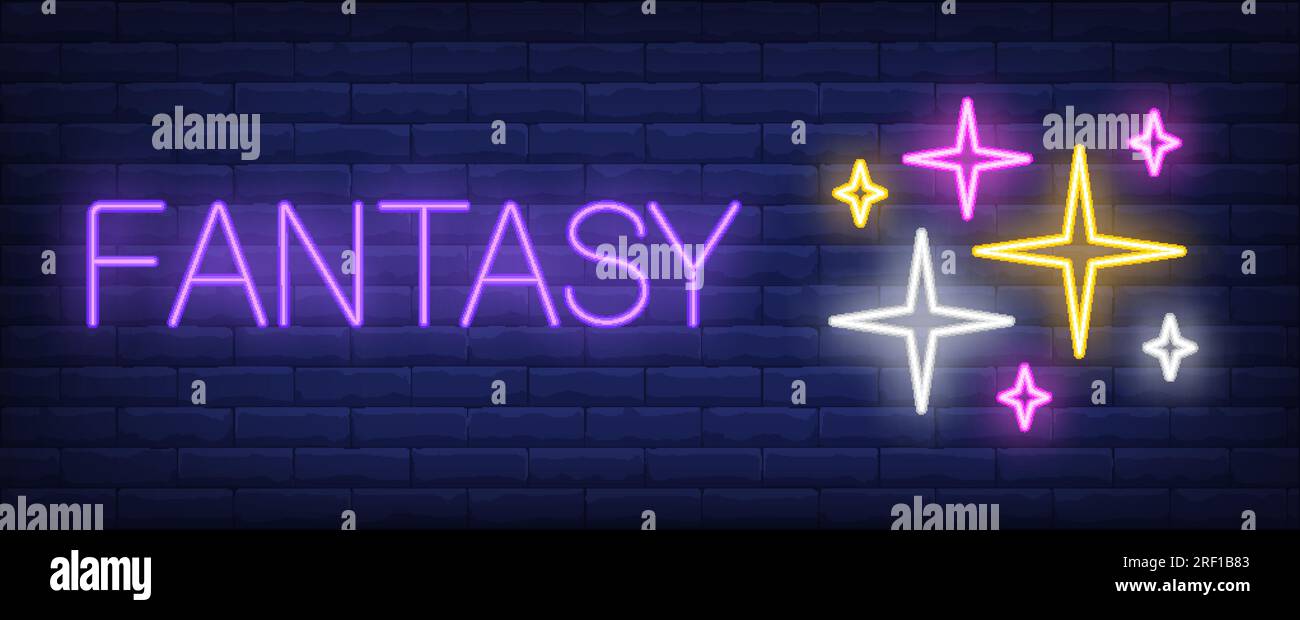 Fantasy neon sign Stock Vector Image & Art - Alamy