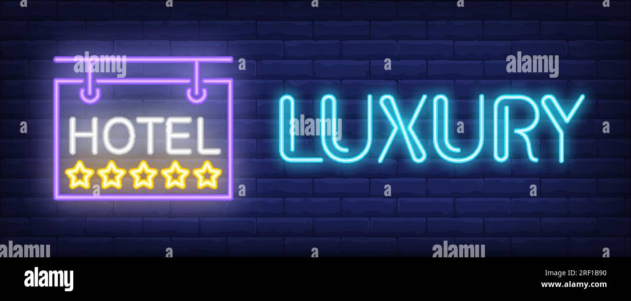Luxury neon sign Stock Vector Image & Art - Alamy