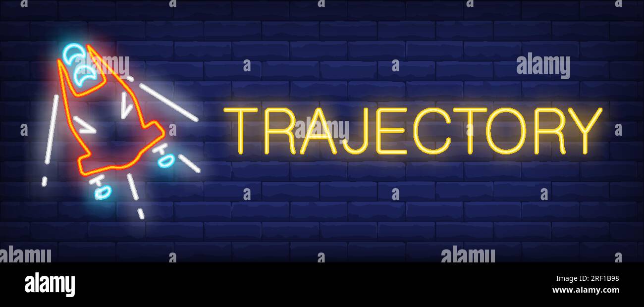 Trajectory neon sign Stock Vector Image & Art - Alamy