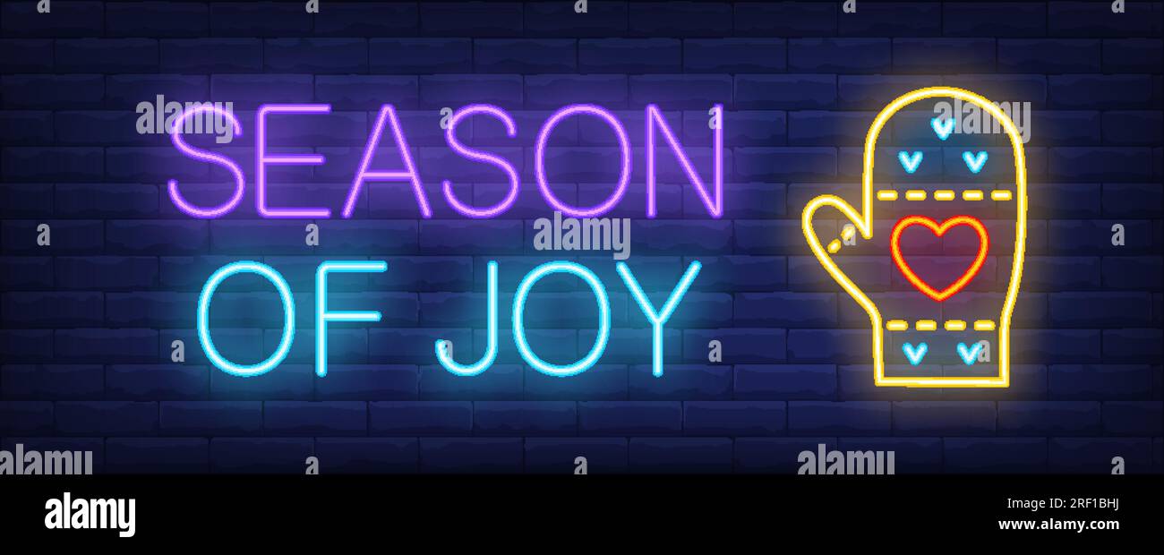 Season of joy neon sign Stock Vector Image & Art - Alamy