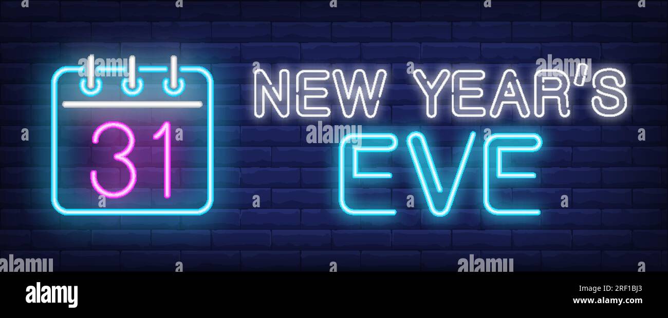 New Years Eve neon sign Stock Vector Image & Art - Alamy