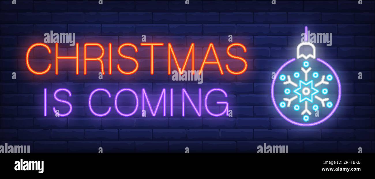 Neon christmas bauble icon hi-res stock photography and images - Alamy